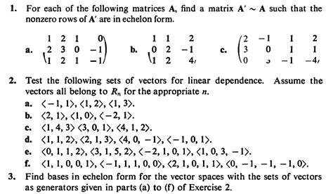 solved 1 for each of the following matrices a find a