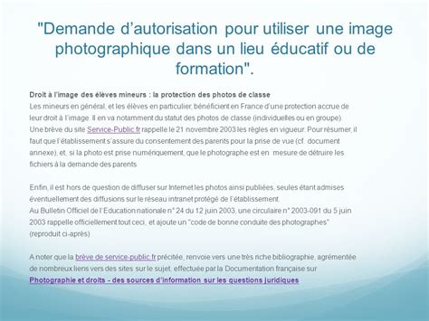 Mod Le Autorisation Droit L Image Mineur