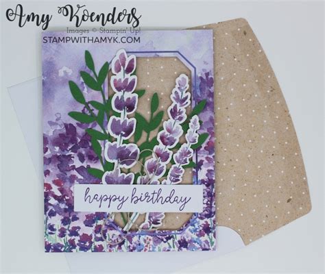 Stampin Up January Paper Pumpkin Kit Lovely Lavender Stamp With Amy K