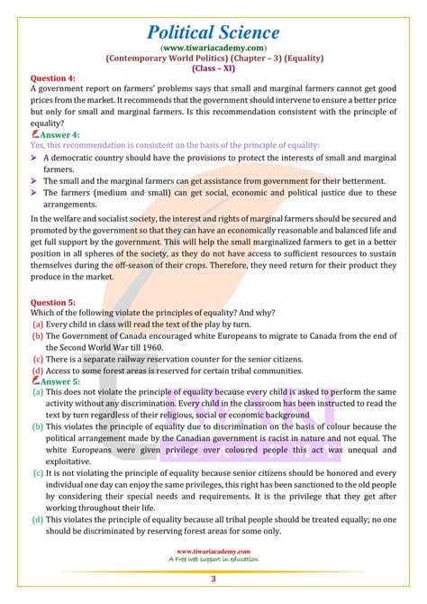 Ncert Solutions For Class Political Science Chapter Equality