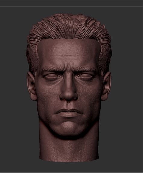 Archivo STL Terminator Arnold Schwarzenegger Cabeza Diseño de