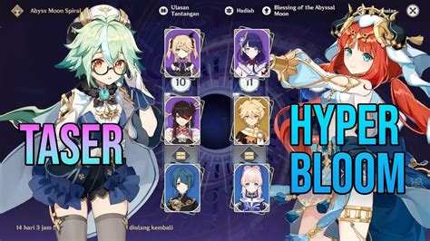 Nilou Hyperbloom Sucrose Taser Spiral Abyss 3 1 Floor 12 Genshin