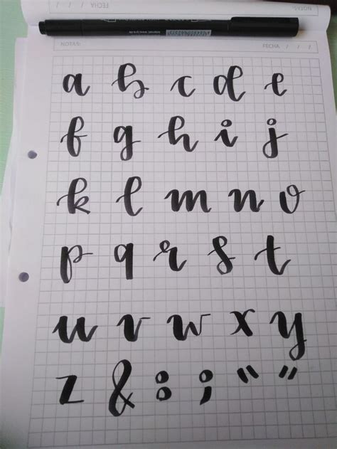 Abecedario En Lettering Letras A Mano Abecedario Notas