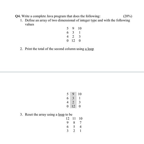 Solved Q4 ﻿write A Complete Java Program That Does The