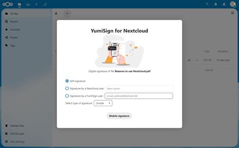 Yumisign For Nextcloud Apps App Store Nextcloud
