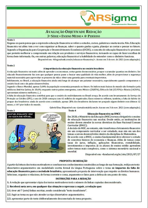 Reda O Nota Sob Medida Para O Enem