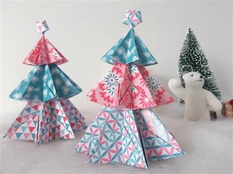 Décoration de Noël Sapins origami Truc Tricks