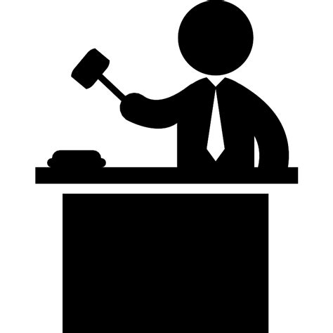 Magistrate With Hammer Vector SVG Icon SVG Repo