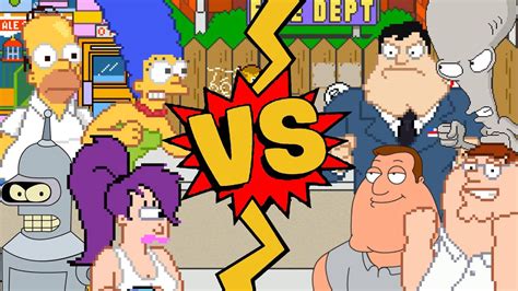 M U G E N Battles Homer Simpson Marge Simpson Leela Bender Vs Peter