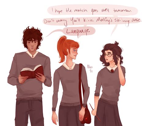 Genderbent Hermione Granger Ron Weasley And Harry Potter J K Rowling Harry Potter Comics