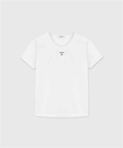 Musinsa Taille Insignia Logo Supima Cotton T Shirt White
