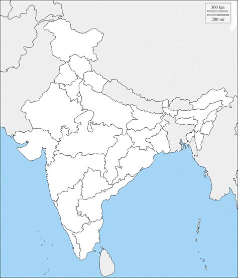 Map Of India With States Names