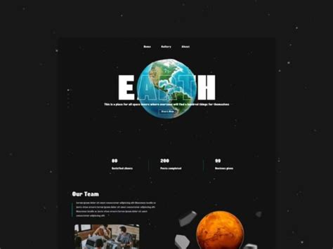 Space Free Figma Landing Page Template Freebiesbug