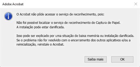 N O Foi Poss Vel Acessar O Servi O De Reconhecimento Ao Tentar Usar O