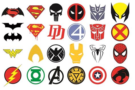 Superhero Logos Vector Superhero SVG Superhero Clipart