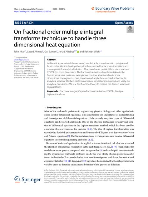 pdf on fractional order multiple integral transforms technique to handle three dimensional