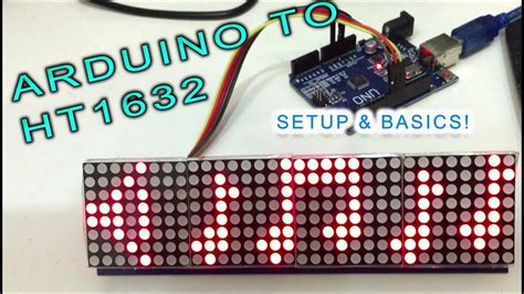 HT1632 Setup Wiring Basics On Arduino LED MATRIX 32X8 YouTube