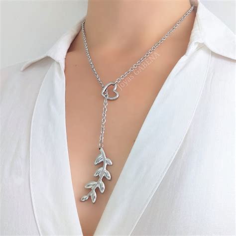 Collar Coraz N Y Rama Acero Quir Rgico Joyas Gabena