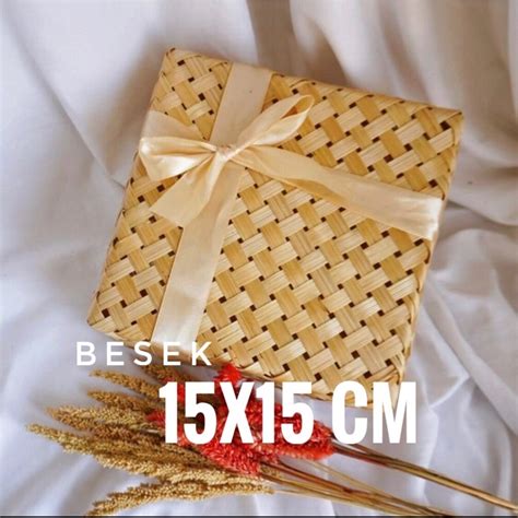 Jual BESEK BAMBU 15x15 CM BESEK NASI KURBAN MAKANAN SET PACKAGING