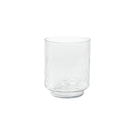 Glasvase hurricane m mønster H17 cm 199 kr