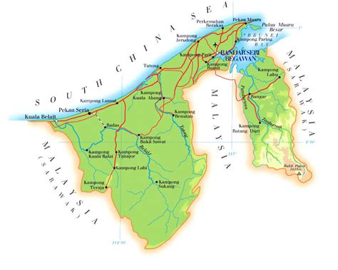 Maps Of Brunei Detailed Map Of Brunei In English Tourist Map Of