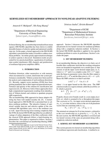 pdf kernelized set membership approach to nonlinear adaptive filtering
