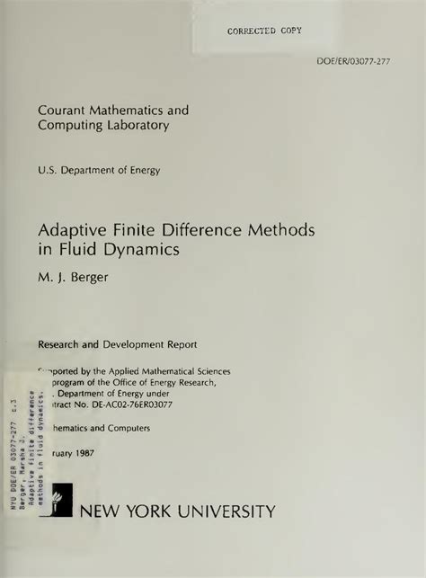 pdf adaptive finite difference methods in fluid dynamics dokumen tips