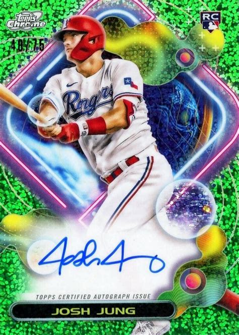 Josh Jung Topps Cosmic Chrome Cca Jj Autographs Green Space