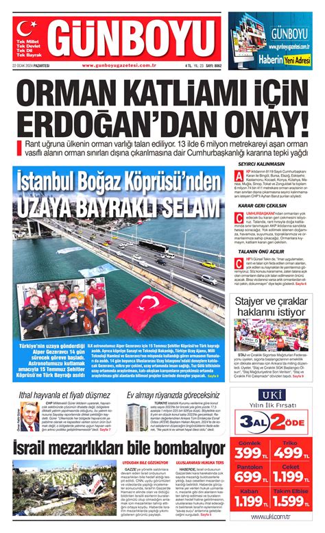 Günboyu Gazetesi Günboyu Manşet Oku Haberler 22 Ocak 2024