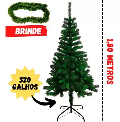 Árvore De Natal Pinheiro Luxo 1 80 Altura 320 Galhos brinde Frete grátis