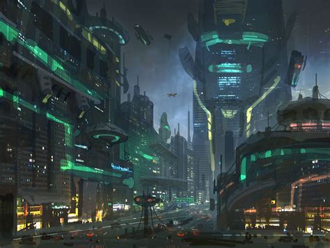 Valhallan Nebula Cyberpunk City Futuristic City Futuristic Art