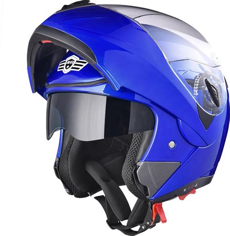 Casco YESCOM Para Motociclista Integral De Doble Visor Con Visor