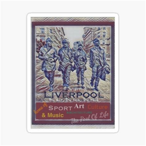 Old Posters Of Liverpool Pier Head Statue Sculptor Andy Edwards