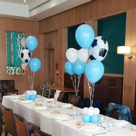 DECORACION CON GLOBOS FUTBOL HOTEL WESTIN VALENCIA COMUNION NIÑO