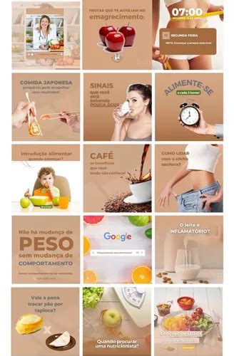 Pack Nutricionista Canva Minimalista Editável Parcelamento sem juros