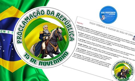 Cartaz Proclamação da República SOS Professor Atividades 1º ao 6º ano