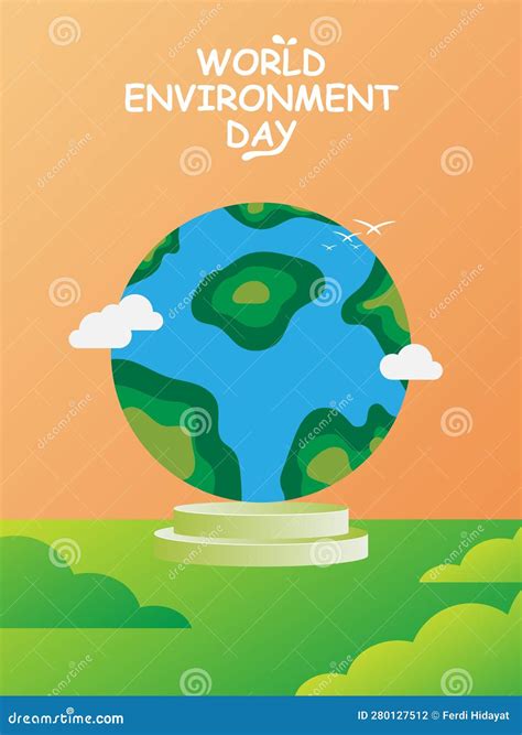 Poster Design To Commemorate World Environment Day Stock Vector