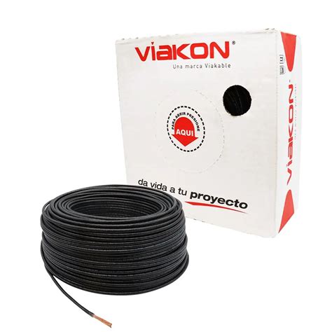 Cable Thhn Thwn 10 Awg Negro Rollo Cobre Flexible Viakon Implosa