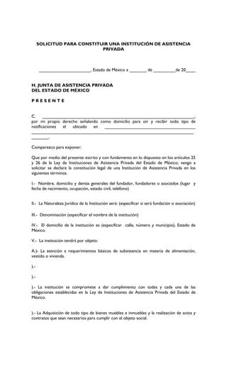 Solicitud Para Constituir Una Iap PDF