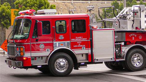 Lafd Engine Light Force Responding Youtube