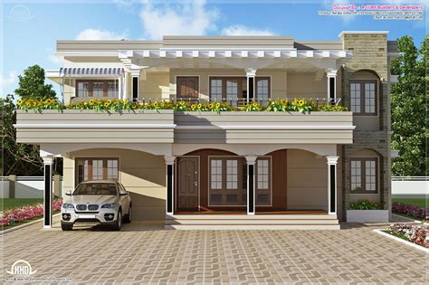 Modern Flat Roof Villa In 2900 Sq Feet House Balcony Design Flat