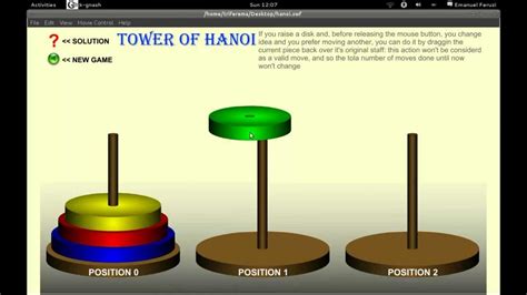 tower of hanoi 4 disks youtube