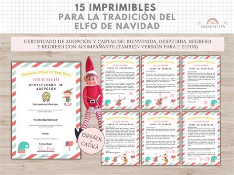 Kit Imprimibles Elfo Navidad Tradicion Navide A Actividades Carta