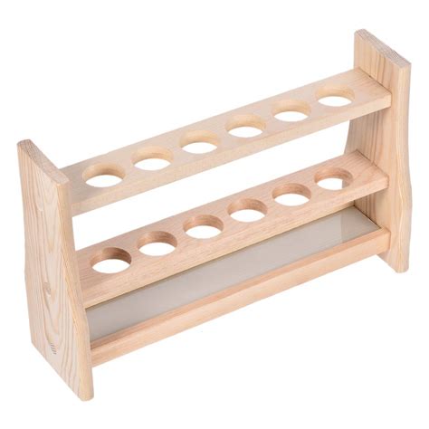 Uxcell Wooden Test Tube Holder Rack Wells For Ml Centrifuge Tubes
