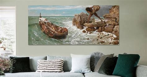 Odysseus and Polyphemus Arnold Böcklin on canvas poster wallpaper