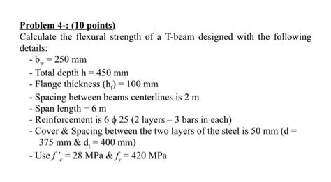 solved problem 4 10 points calculate the flexural