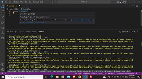 python how can i install pyautogui on vscode stack overflow