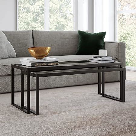Henn Hart Mesa De Centro Rectangular Anidado En Bronce Ennegrecido