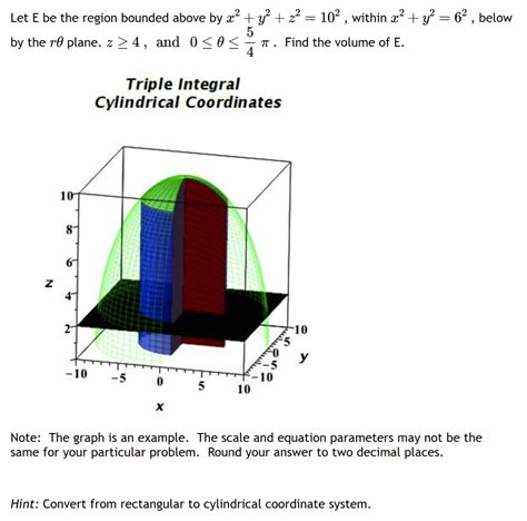 solved let e be the region bounded above by x2 y2 z2 102