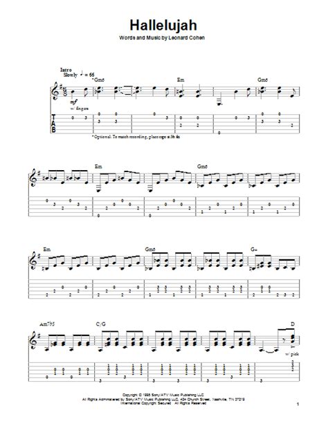 Hallelujah By Leonard Cohen Solo Guitar Guitar Instructor